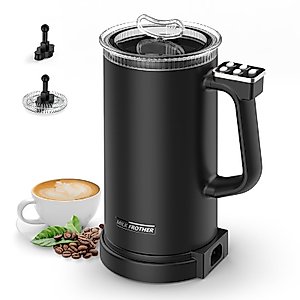 Milk Frother and Steamer 4 in 1, Electric Coffee Frother Automatic Milk Frothers, Coffee Heater Milk Warmer and Cold Foamer Frother with Temperature Control for Latte, Cappuccino, Macchiato
