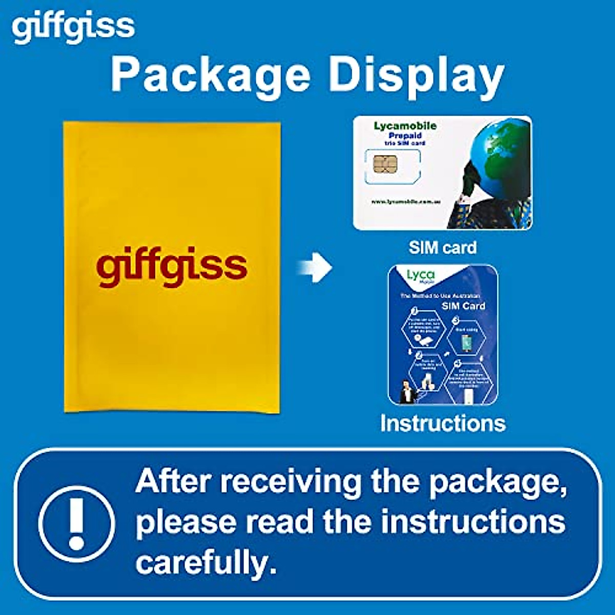 Lycamobile Australia Prepaid SIM Card - 50 GB Internet Data in 4G/LTE ...