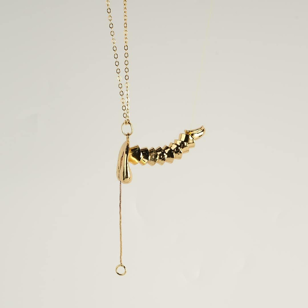 MEYFAR Funny Erectable Pendant,Creative Jewelry for Halloween Party,Creative Male Organ Modeling Necklace,Funny Jewelry for Men Women, Cool Jewelry Gift for Men Boys (Golden)