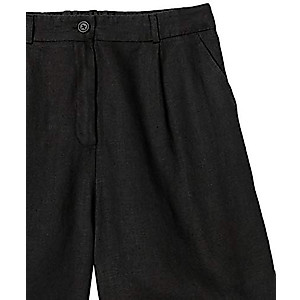 The Drop Women's Millie Pleated Long Walk Short- 7" Inseam, Black, L