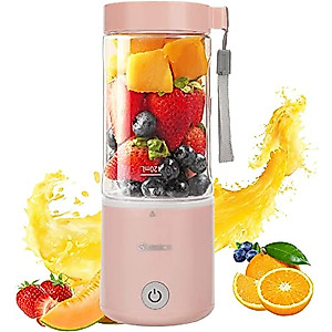 Gbasics Portable Blender USB Rechargeable, Personal Size Blender for Shakes and Smoothies, 14.2 Oz Mini Juicer Cup for Sports, Travel Outdoors and Kitchen