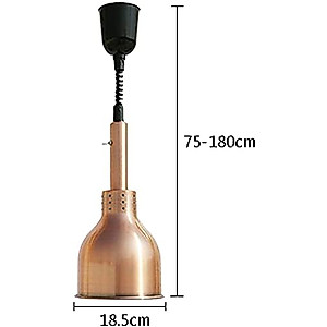 Commercial Heat Lamp Food Warmer Light Hotel Buffet Heat Lamp 5Pieces Food Heating Lamp Keep Food Heating Lamp with 250W Infrared Bulb RestaurantsHanging Chandelier