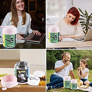 Maxerkeep Japanese Anime todoroki Deku izuku midoriya Bakugo 17oz Vacuum Insulated Soup Flask, Stainless Steel Lunch Container for Hot Food,Food Jar for Toddlers & Kids