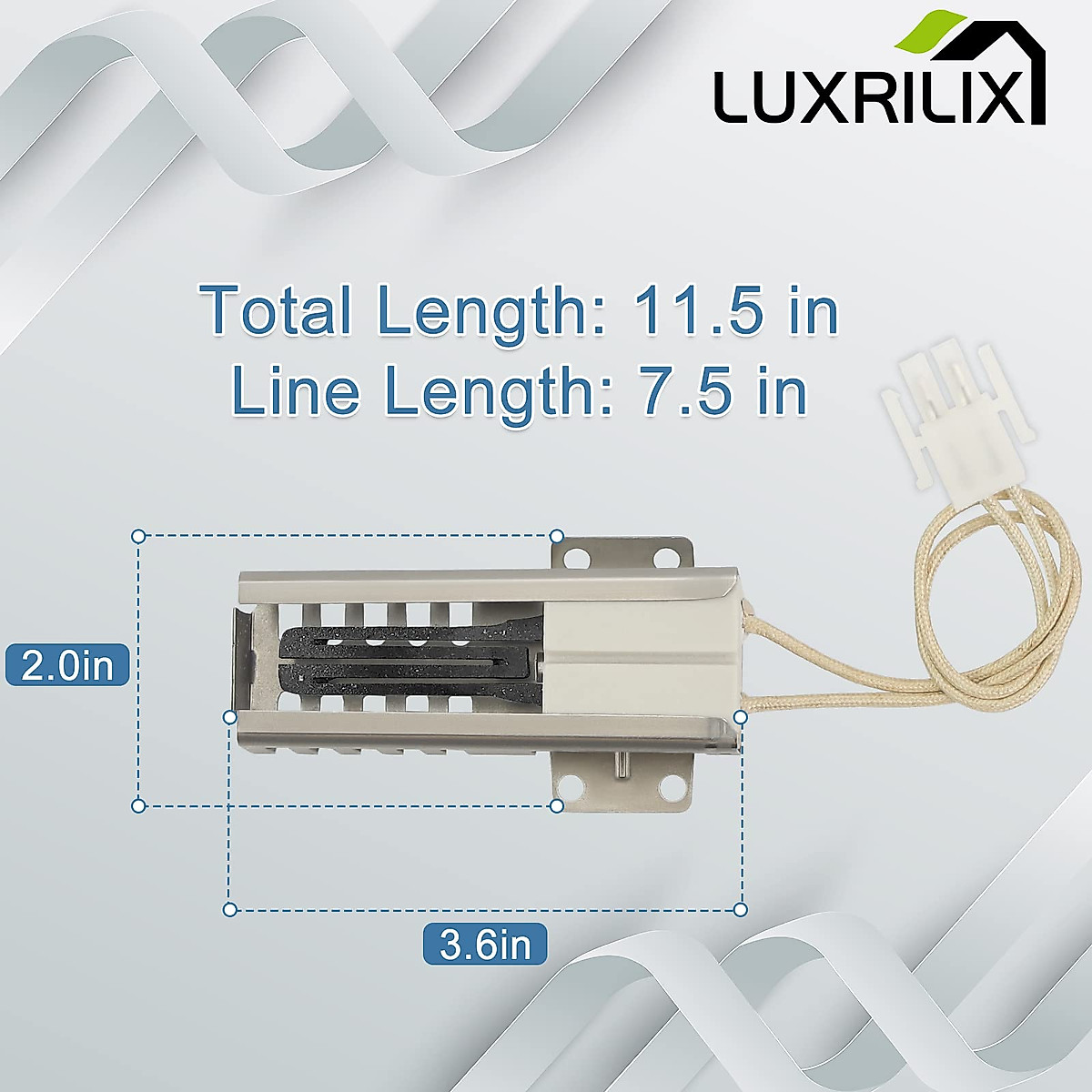 Flat Igniters 5303935066 Gas Range Oven Igniter Replacement for Electrolux Frigidare Kenmore Gibson Tappan WB2X9998 Norton-501A AP2150412 PS470129 WCI-5303935066 41-204 IGN-4 IGN-5 IGN-8 5303937521