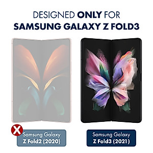 [2 Pack] ArmorSuit MilitaryShield Screen Protector Designed for Samsung Galaxy Z Fold 3 5G Case Friendly HD Clear Film