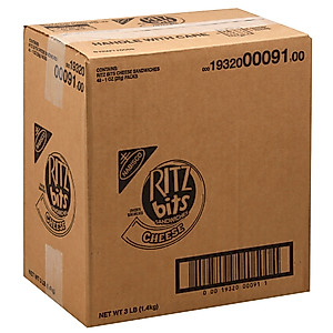 RITZ Bits Cheese Sandwich Crackers, 12 Count(Pack of 4)