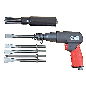 2 in 1 Pistol Air Pneumatic Needle Scaler Hammer Chisel 5000BPM 19 Needles 5 Chisels Remove Paint Rust Welding xx588