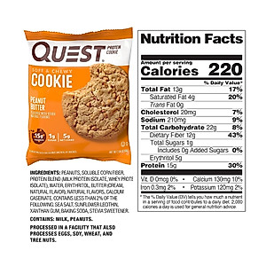 Quest Protein Cookie Variety Pack of 5 Flavors (10 Count) High Protein Low Carb Snack Bundle by ZIGGALOU®