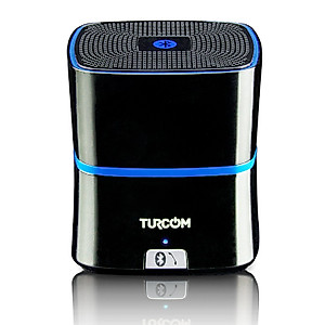 Turcom TS-450 5 Watt Power Enhanced Bass Portable Wireless Bluetooth Speaker, with Latest Bluetooth 4.0 Technology, 8-12 Hour Playtime, Rechargeable Lithium-Ion Battery, Built-in Digital Microphone, Premium Zinc Alloy Shell Speaker, Titanium Gray
