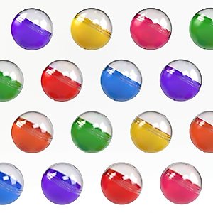 Capsule Vending Machine Translucent Round Capsules Empty 100 pcs 1.1 inch - Gumball Machine Capsules Bulk Party Favors Containers - Easter Basket Stuffers Gifts Pinata Stuffers DIY Craft Supplies
