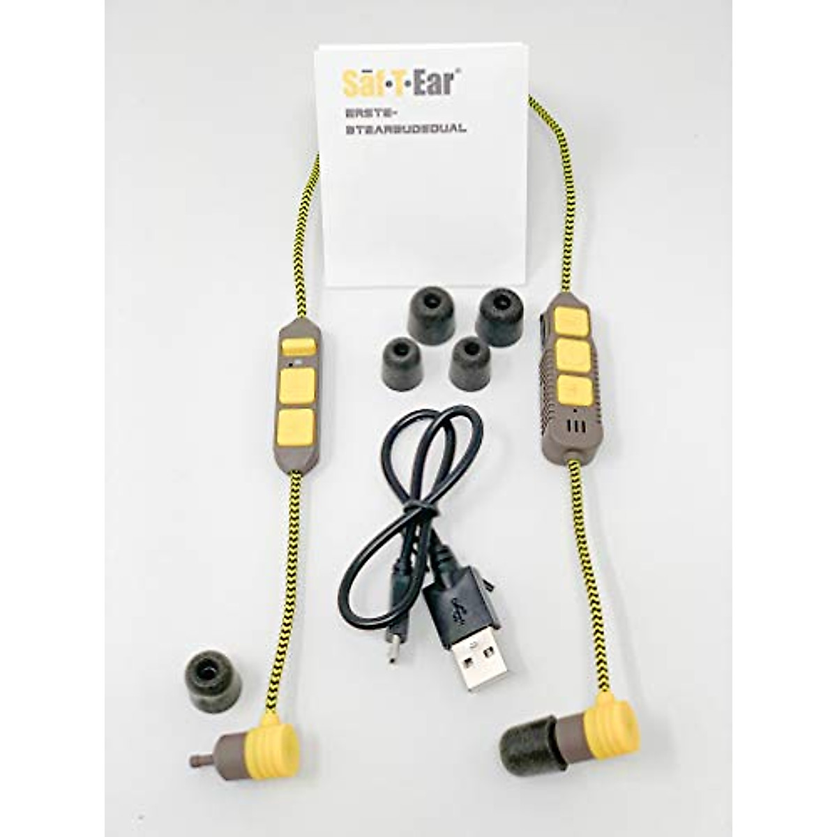 Saf-T-Ears Bluetooth Dual Mode Earphones (Protect hearing with up to 25dB of noise reduction and stream music and calls)