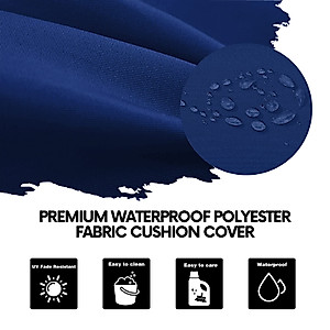 idee-home Chaise Lounge Cushions Outdoor, Lounge Chair Cushion 80in.L x 26in.W x 3in.D Patio Cushions for Outdoor Furniture Waterproof for Lawn Pool