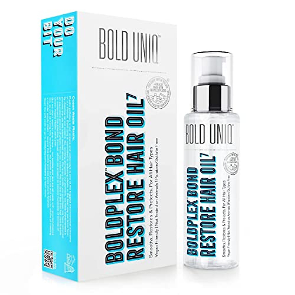 Boldplex 7 Hair Oil for Dry & Damaged Hair - Adds Shine, Strengthens, Smooths Split Ends & Frizz, Moisturizes & Nourishes. Weightless Hair Treatment Oil For Curly, Frizzy & Coarse Hair - 3.38 FlOz