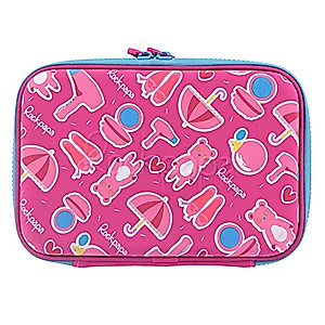 rockpapa High-Capacity Princess Pencil Case, Pencil Box, Storage Box for School Students Girls Teens Kids Toddlers Pink