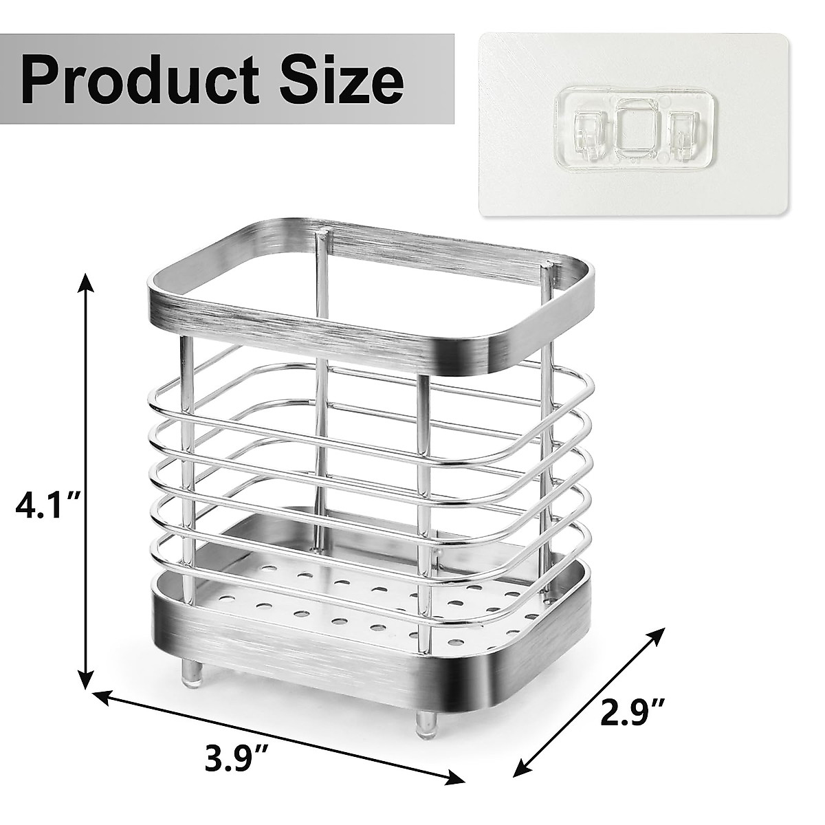 IWNTWY Utensil Holder, Stainless Steel Utensil Drying Rack with Detachable Base, Dish Drainer for Kitchen Counter, Silverware Cutlery Flatware Holder Forks, Knives, Spoons, Chopsticks Organizer