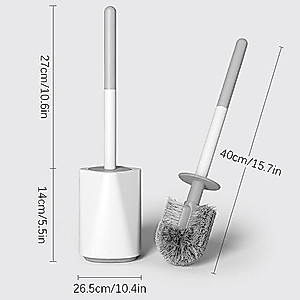 Toilet Bowl Brush Floor Wall Mounted Toilet Brush Plastic Floor Toilet Cleaner Brush Bathroom Toilet Brush with Stand