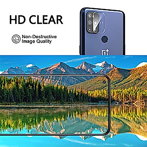 【3+3 PACK】Coolpow Designed for OnePlus Nord N10 5G Screen Protector Plus One Nord N10 Screen Protector Tempered Glass Cell Phone Film, 9H Hardness, Ultra HD, Scratch Resistant, Easy Install, Case Friendly