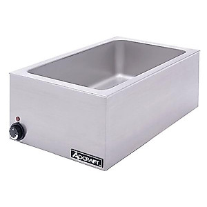 Adcraft Full Size Food Cooker/Warmer, 1500W, in Stainless Steel (FW-1500W/C)