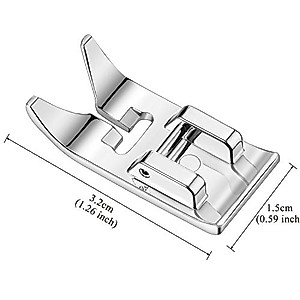 2 Pieces Sewing Machine Presser Foot Straight Stitch Foot Universal General Purpose Zig Zag Foot for Most Sewing Machines Domestic Low Shank Sewing Machines (2 Pieces)