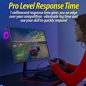 Deco Gear 25" Ultrawide LED TN Gaming Monitor, MPRT 1ms, 280Hz, 1920x1080, 16:9, Frameless - (Renewed)