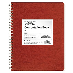 Ampad Computation Book, 4x4 Quad Ruled, 76 Sheets, 11-3/4" x 9-1/4"