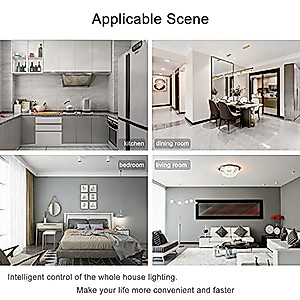 Smart Light Switch, WiFi Touch Wall Smart Switches Work with Smart Life/Tuya App and Compatible with Alexa & Google Assitant (2 Gang, White)