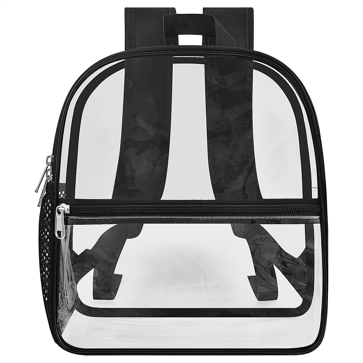 USPECLARE Clear Small Backpack Stadium Approved, Water proof Transparent Backpack for Work & Sport Event… (black)…