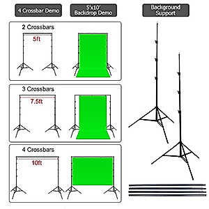 Kshioe 800W 5500K Umbrellas Softbox Continuous Lighting Kit with Backdrop Support System for Photo Studio Product, Portrait and Video Shoot Photography