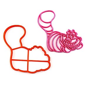 Cookie Cutter by 3DForme,For Cheshire Cat Baking Cake Fondant Frame Mold for Buscuit, Set 2 Piece Made in Ukraine
