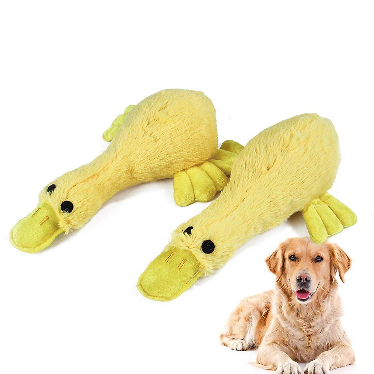 SLAGMALE Pet Duck Dog Toys, Squeaky Dog Toy,Plush Puppy Dog Chew Toy for Large Small Medium Dogs -9.45"