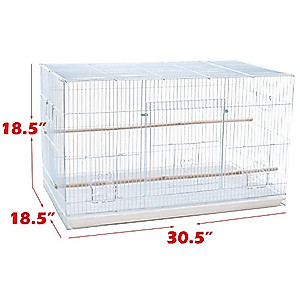 Lot of 4 Large 30" Flight Bird Breeding Cage Canary Aviary Lovebird Budgie Finch Parakeet(White)