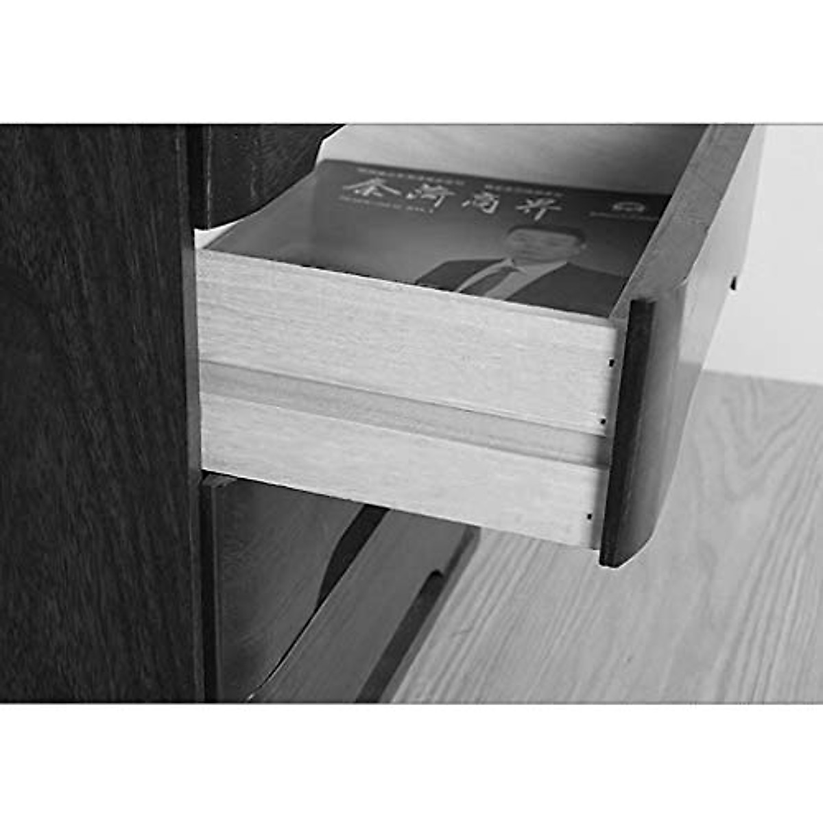 A4 Flat File Cabinet, Office Desktop Drawer Storage Cabinet with Lock, 3- Layer Wooden Storage Box, Small Chest of Drawers(Size: 4028 31cm)