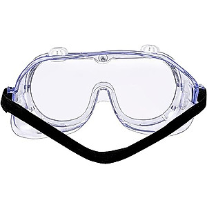 KeeboMed Chemical Splash/Impact Safety Goggle, Soft, Adjustable 1 -Pack. Anti-Fog Protection, Clear Lens, Wide-Vision, Adjustable Chemical Splash Eye Protection Soft Lightweight Eyewear