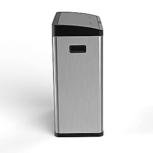 Step N' Sort The 16 Gallon Motion Sensor Dual Trash and Recycling Bin with Removable Inner Bins