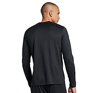 Nike Men's Legend 2.0 Long Sleeve Tee, Black/Matte Silver, Large