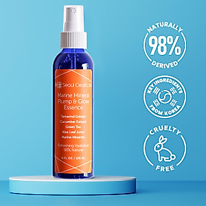 SeoulCeuticals Korean Skin Care Essence Toner - K Beauty Skincare Spray Mist For Face Contains Cucumber Extract and Marine Minerals + Organic Aloe - Get That Healthy Youthful Glow