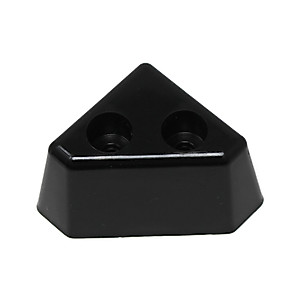 JSP Manufacturing 4 Pack of Black Plastic Furniture Triangle Corner Legs - Sofa Couch Chair