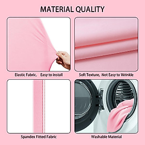 AIBIIN 3.3x7ft Pink Arch Wall Backdrop Round Top Backdrop Cover Valentine's Day Round Top Arch Frame Cover 2-Sided Fit Backdrop Stand for Wedding Baby Shower Birthday Bridal Shower Events Party Decor