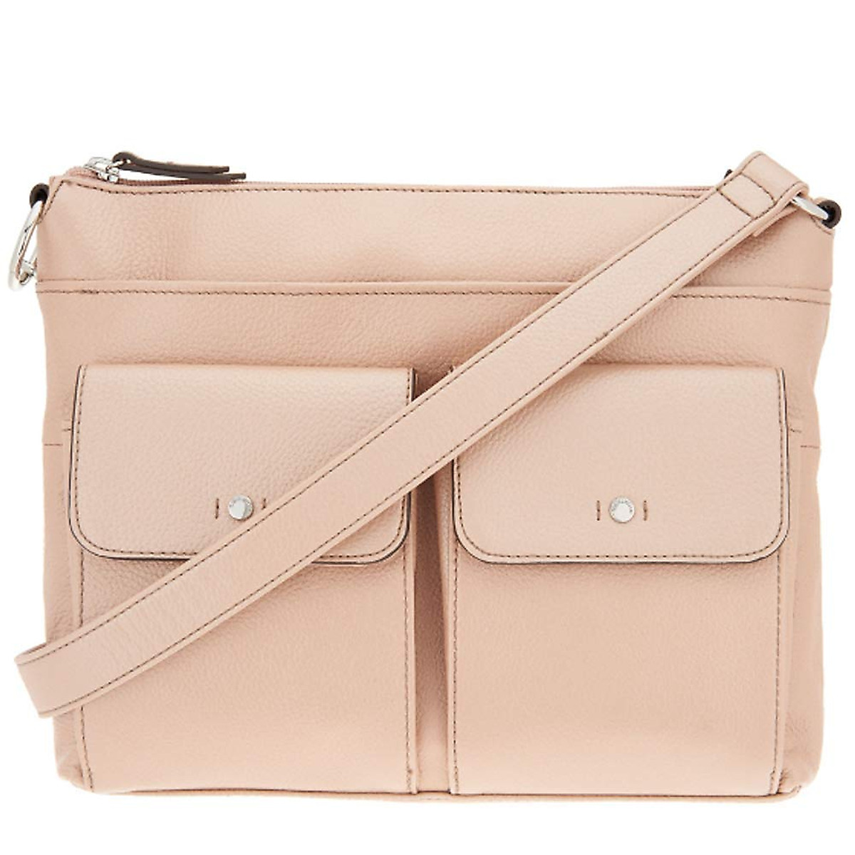 Tignanello Voyager Convertible Cross Body W/RFID Protection, Metallic Rose