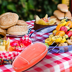 Luxshiny Snack Containers 2 Compartment Food Storage: Carrot Shaped Food Containers Divided Snack Boxes With Lid Snacks On The Go for Work and Travel Orange