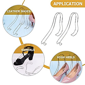 ULTECHNOVO 8pcs Steel Storage Shoes Sandal Display, Silver Boot Shaper Insert Display Hig Organizers Racks, High Stands Stainless Shop Womens Store Supports Shoe Forms: Inserts Showcase