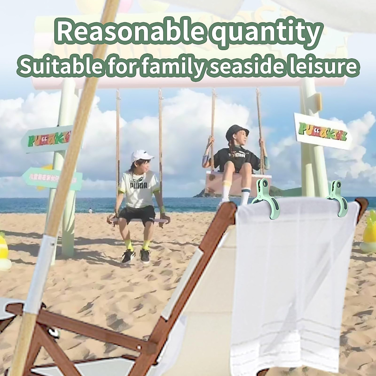 UGWKivd 6pcs Beach Towel Clips for Chair, Windproof Clamps for Ultimate Beach Comfort.Not only for The Seaside, but Also for Cruise,Kitchens and Other Scenes