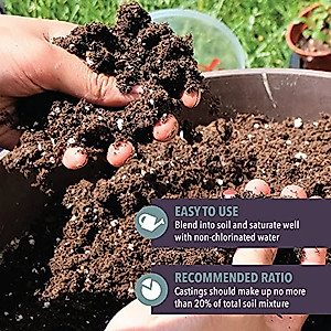 Arcadia Garden Products Worm Nerd Worm Castings, Natural Soil Additive for Lawns, Gardening and Potted Plants, 4 Pounds, Black (WN05) ***Cannot Ship to Hawaii***