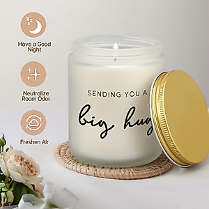 Thinking of You Gifts for Women, Get Well Soon Gift for Women, Cheer Up Feel Better for Birthday Christmas, Sorry for You Loss Sympathy Present for Friend Mothers Sister, Lavender Sending Hug Candle