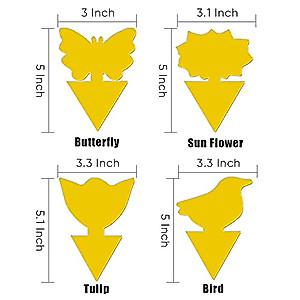 36 Pack Fungus Gnat Traps for House Plants, Yellow Sticky Traps for Indoor Outdoor Use to Get Rid of Whitefly Mosquitoes Fungus Gnats Thrips Leafminer Flying Insects Protect Your Plants