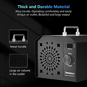 PowerScale Ozone Generator 75,000mg/h OZB1 Ozone Odor Eliminator Commercial Ozone Machine Odor Removal, For Home, Car, Pet Room Ozone Machine - High Capacity Ionizer Ozone Air Purifier, Black