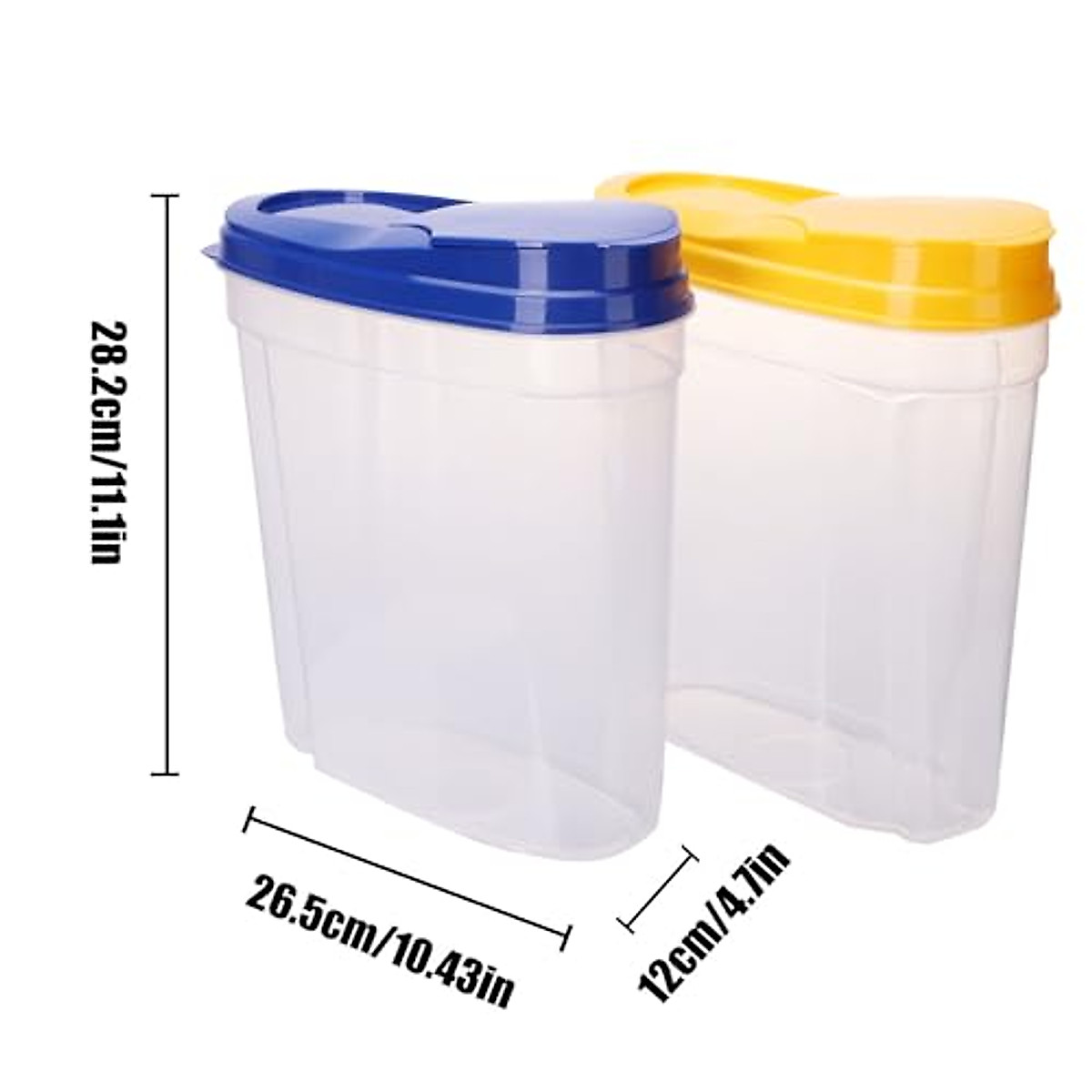 MIOKIL 2 Packs Food Containers Storage, Airtight Food Storage Containers with Lid, BPA-Free Pantry Organizers and Storage for Cereal, Flour Rice, Cereal Dispenser with 6.6LB