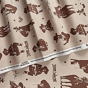 Riley Blake John Wayne Silhouettes Tan, Fabric by the Yard