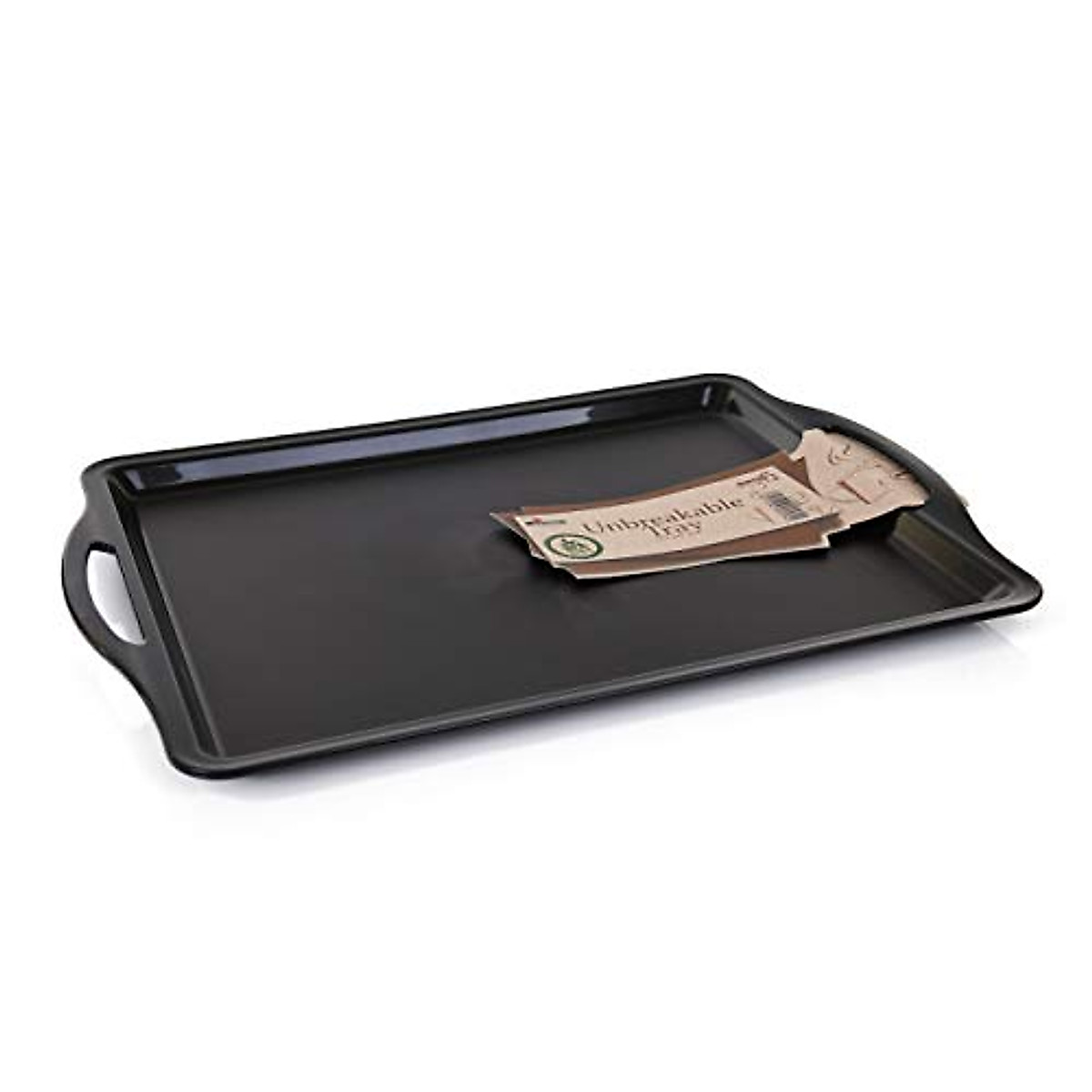 Mintra Home Durable Serving Tray (1pk, Black)