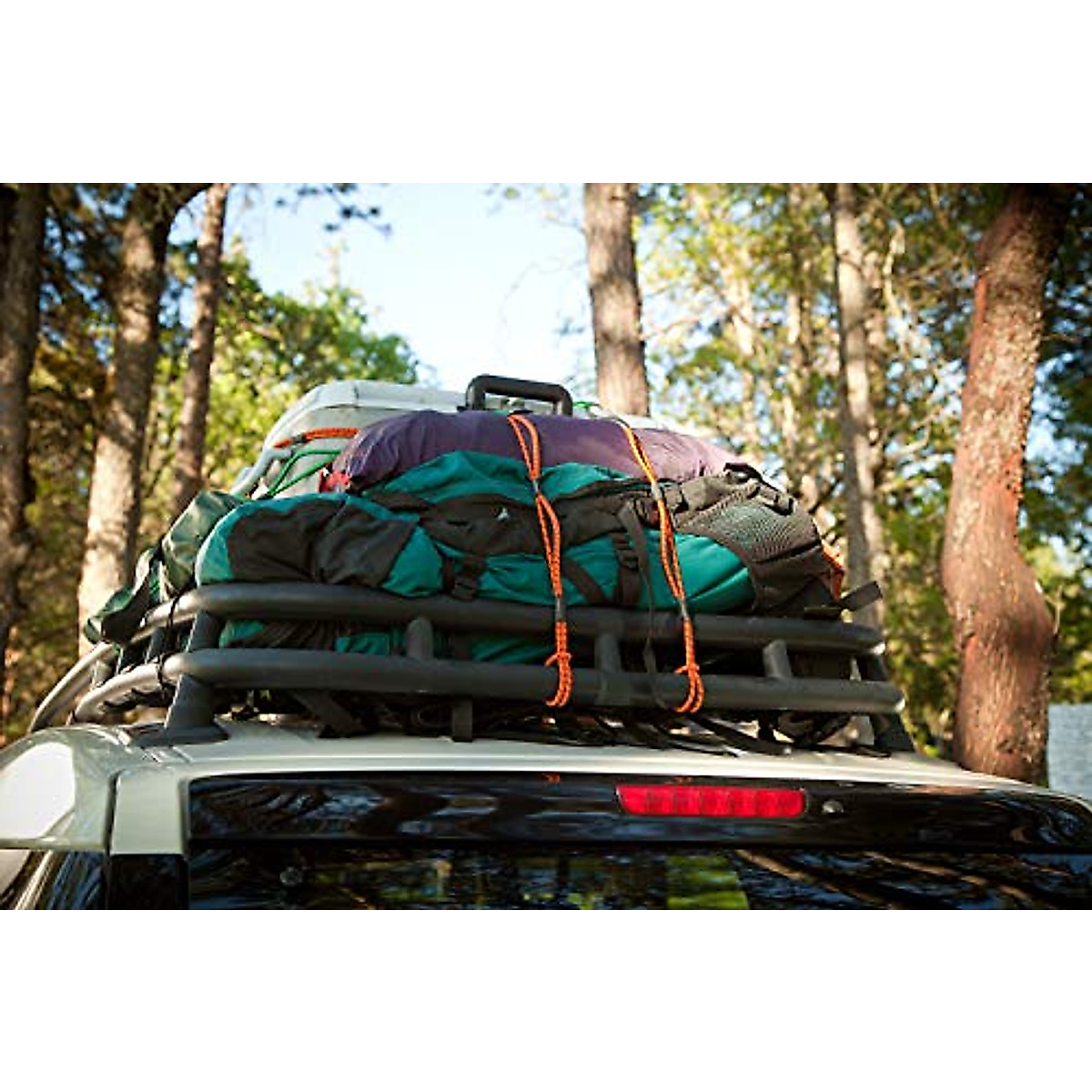 LoopRope | Bungee Cord Tie Down System | Adjustable Cargo Strap | Knot Free | Truck, RV, ATV, Camping,Outdoor Accessory, Multipurpose | Loop, Clip and Go | 5 Feet (Orange)